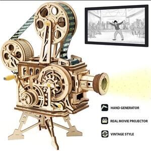 Hand craft | Toys | Hand Crank Film Projector 3d Wooden Puzzle | Poshmark